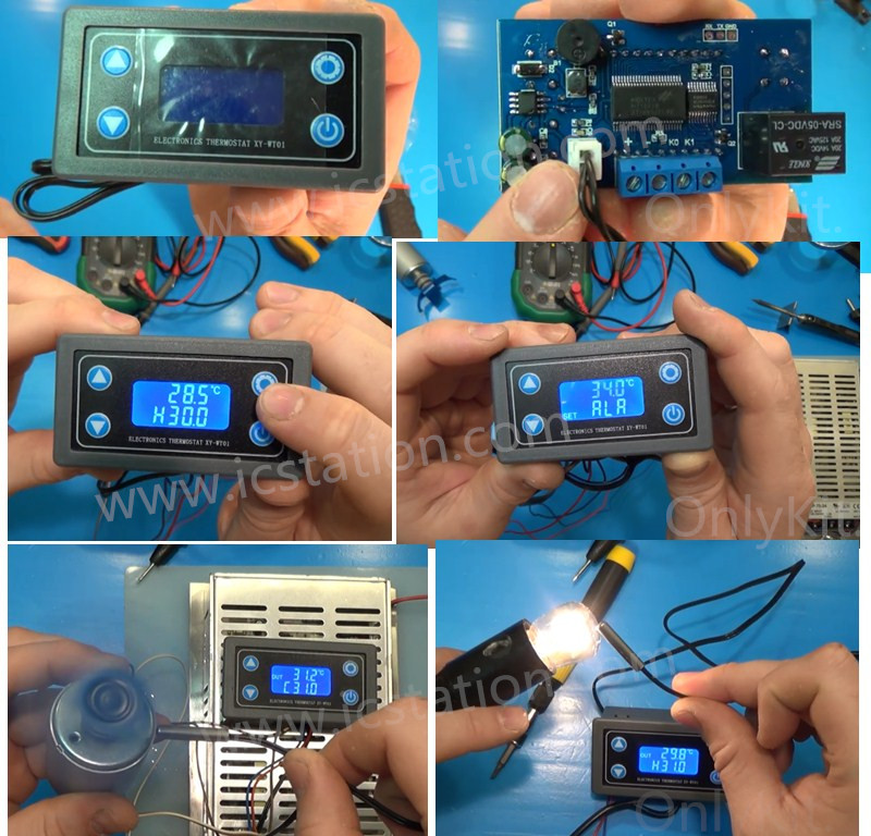 LCD Display Thermostat Digital Temperature Controller - NTC 10K B3950 Sensor Relay Module